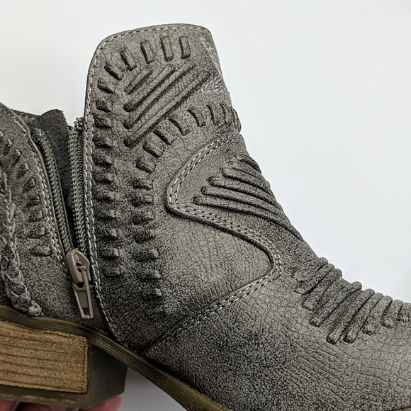 Not Rated | Shoes | Not Rated Nosara Whipstitch Booties In Grey | Poshmark